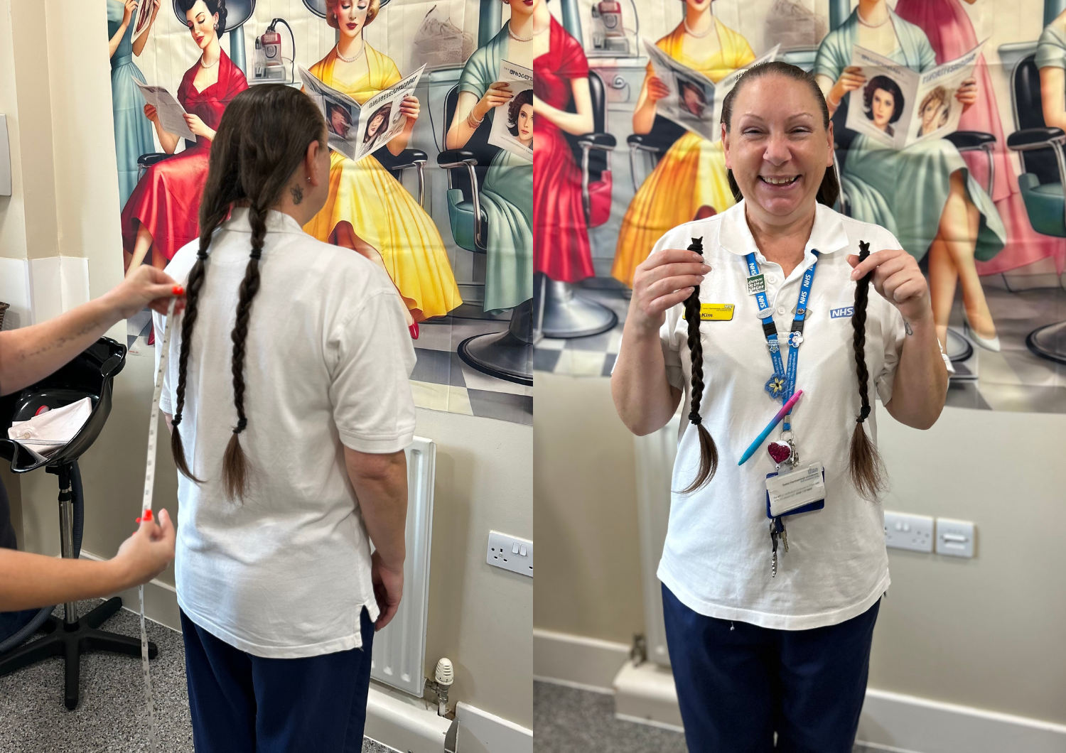Activities coordinator donates 15 inches of hair to charity - Essex ...